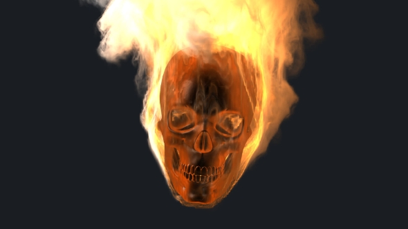 Burning Skull with Alpha Channel, Motion Graphics | VideoHive