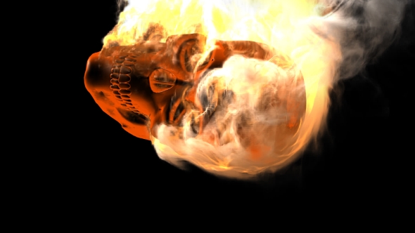 Burning Skull with Alpha Channel by doctor-graphics | VideoHive