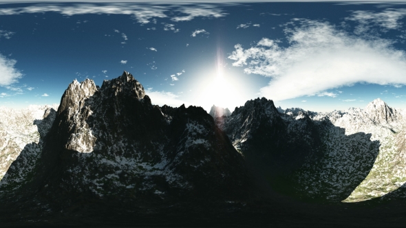 Aerial VR 360 Panorama of Mountains, Motion Graphics | VideoHive