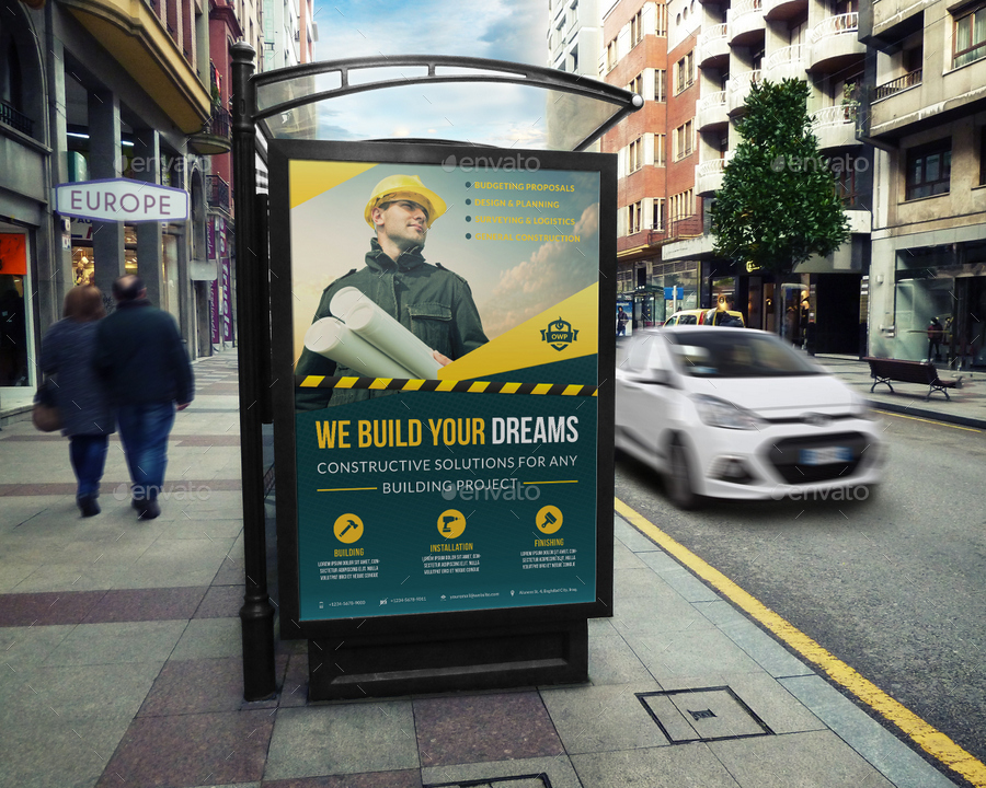 Construction Poster Template Vol.5 by OWPictures | GraphicRiver