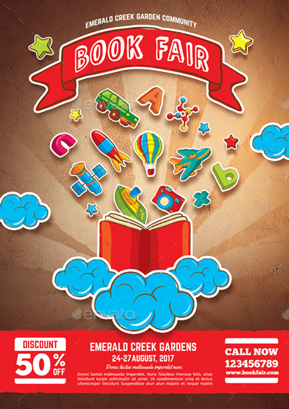 Book Fair Flyer, Print Templates | GraphicRiver