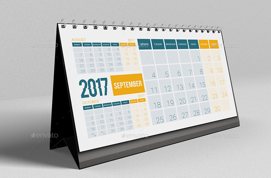 Desk Calendar 2017, Print Templates | GraphicRiver