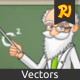 Scientist Cartoon Character Holding a Pointer Stick, Vectors | GraphicRiver