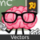 Set of Brain Cartoon Character 1, Vectors | GraphicRiver