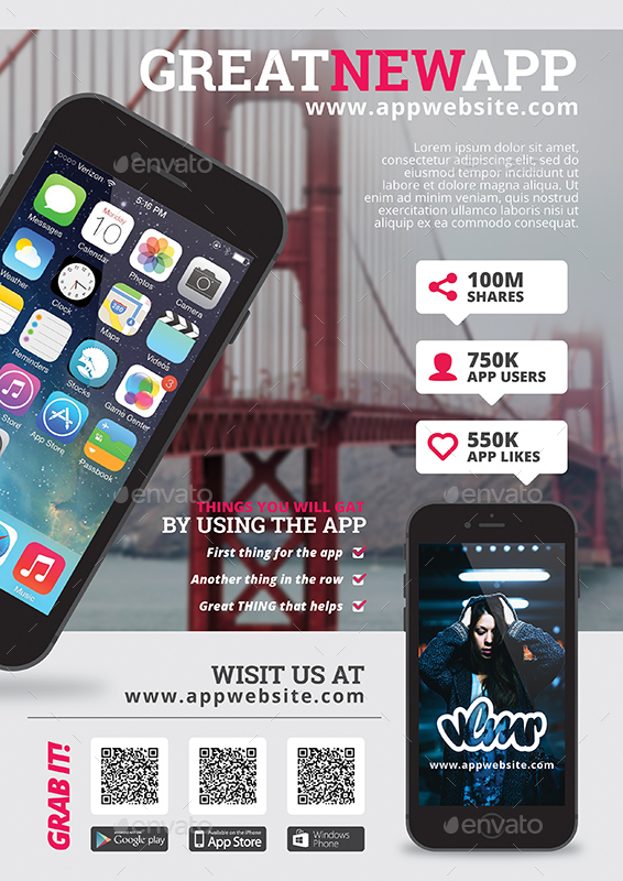 Smart Phone App Business Promotion Flyer 07, Print Templates | GraphicRiver