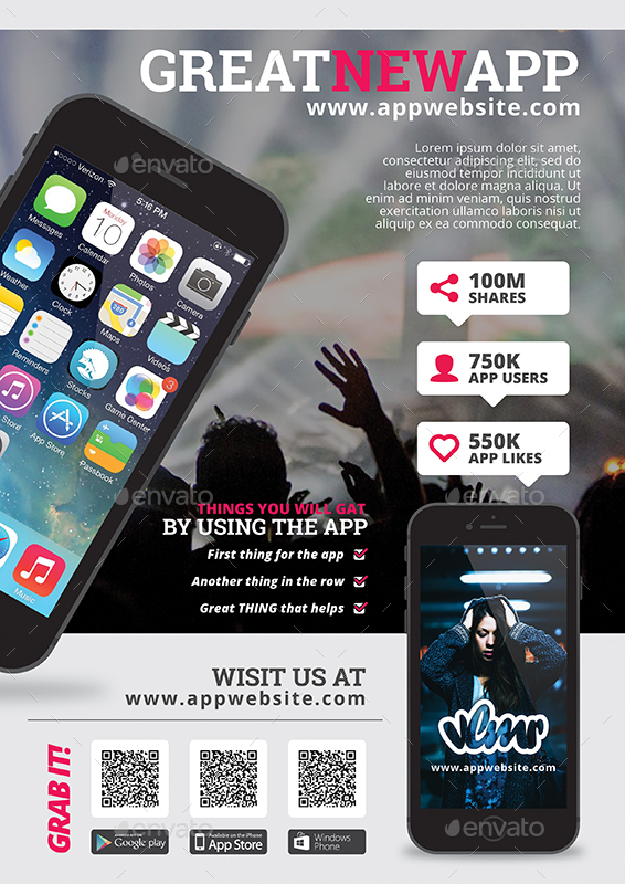 Smart Phone App Business Promotion Flyer 07, Print Templates | GraphicRiver