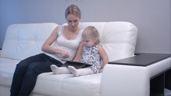Mother and Baby Using Digital Tablet, Stock Footage | VideoHive
