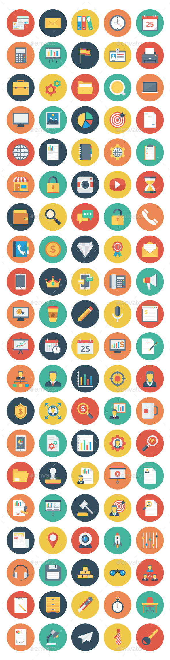 1200 Business Icons Pack, Icons | GraphicRiver
