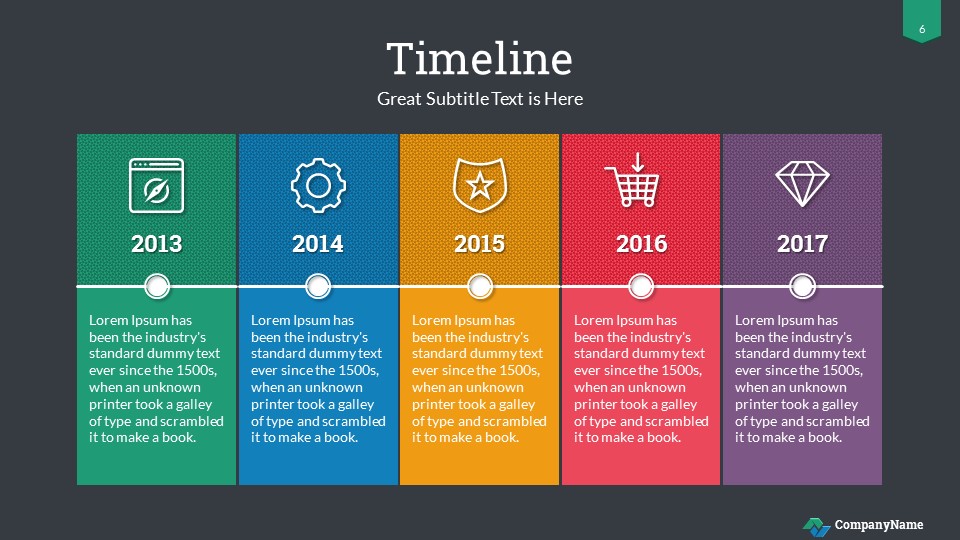 Timeline Success PowerPoint Presentation Template, Presentation Templates