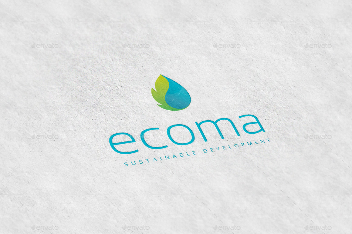 Ecoma Drop Leaf Logo Template, Logo Templates | GraphicRiver
