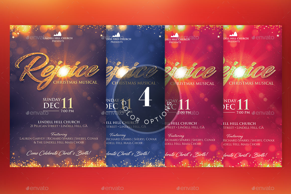 Rejoice Christmas Flyer Poster Template, Print Templates | GraphicRiver