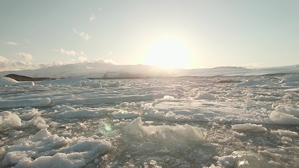 Beautiful Cold Landscape in Iceland, Stock Footage | VideoHive