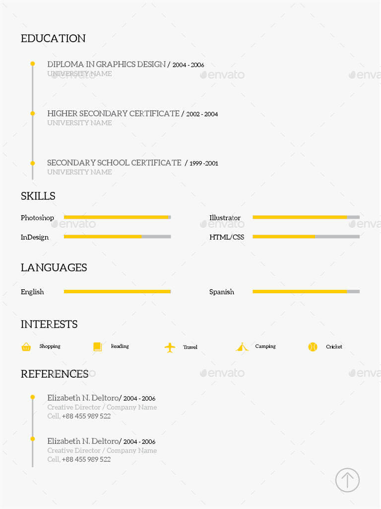 Interactive Resume / CV Template, ePublishing | GraphicRiver