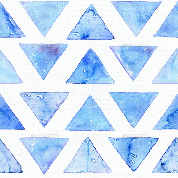 Blue Watercolor Patterns Pack by Yokunen | GraphicRiver