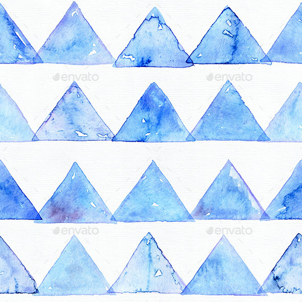 Blue Watercolor Patterns Pack by Yokunen | GraphicRiver