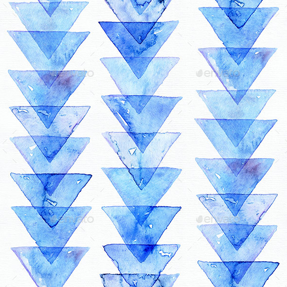 Blue Watercolor Patterns Pack by Yokunen | GraphicRiver