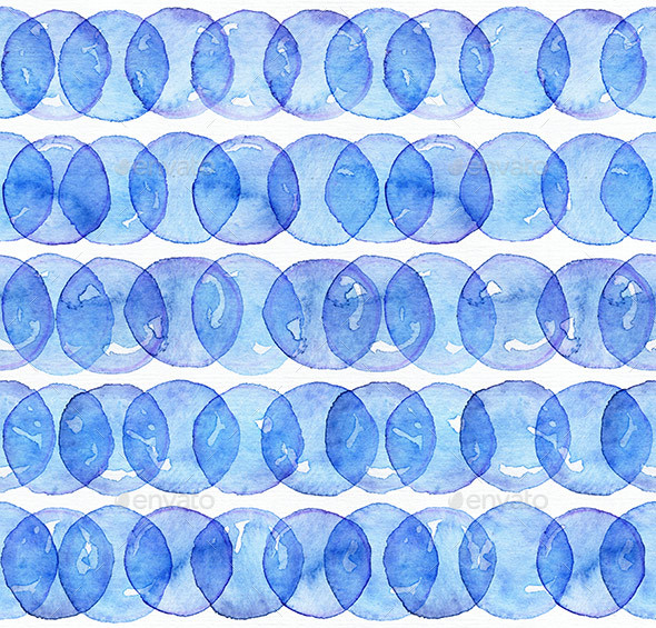 Blue Watercolor Patterns Pack by Yokunen | GraphicRiver