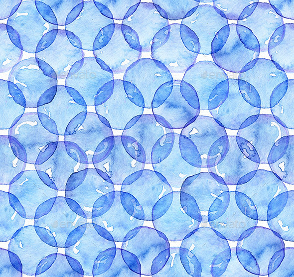 Blue Watercolor Patterns Pack by Yokunen | GraphicRiver