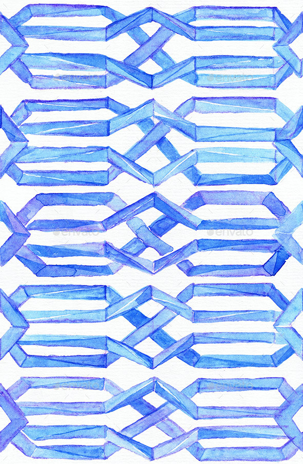 Blue Watercolor Patterns Pack by Yokunen | GraphicRiver