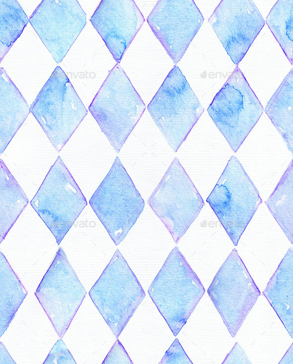 Blue Watercolor Patterns Pack by Yokunen | GraphicRiver