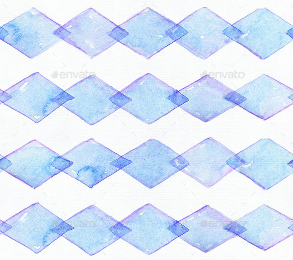 Blue Watercolor Patterns Pack by Yokunen | GraphicRiver