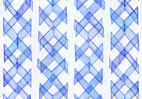 Blue Watercolor Patterns Pack by Yokunen | GraphicRiver