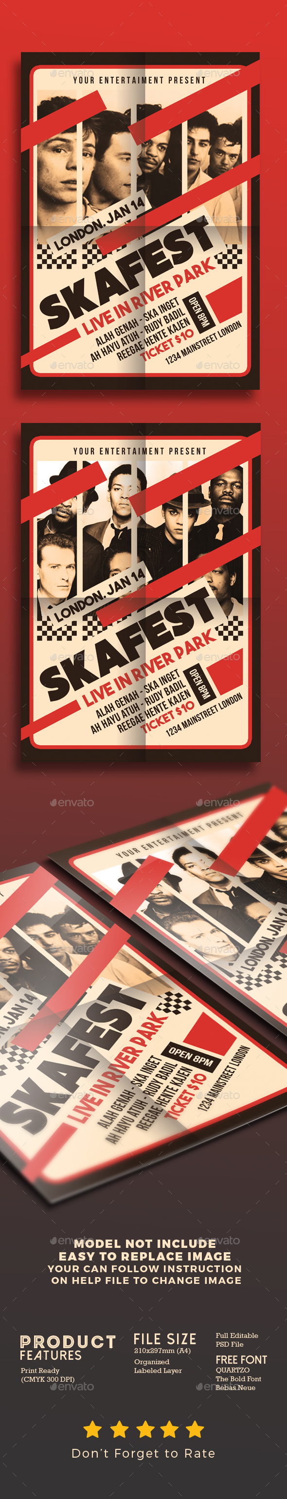Ska Music Concert Flyer by Muhamadiqbalhidayat | GraphicRiver
