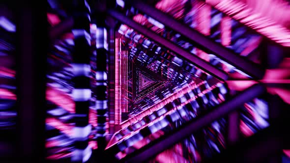 Reverse Triangle Neon Spotted Background Vj Loop HD, Motion Graphics