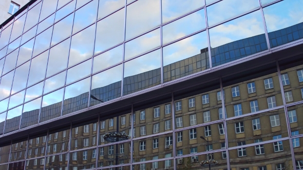 Modern Mirror Glass Office Building Reflections by moovstock | VideoHive