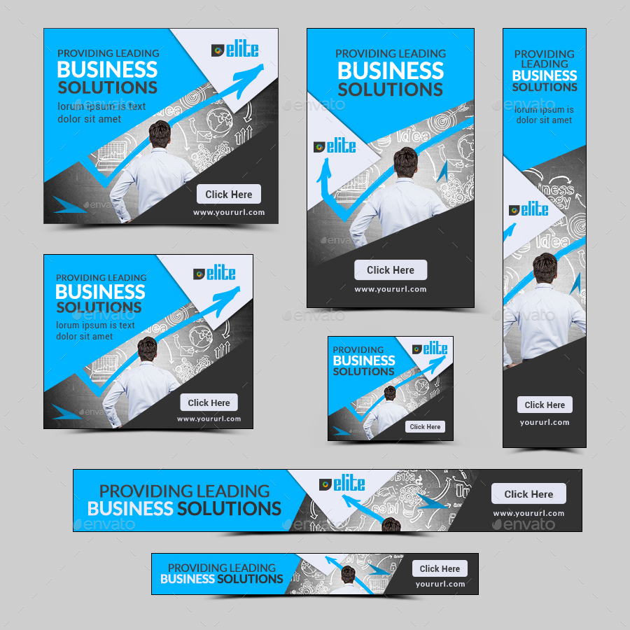 Multipurpose Banners Bundle - 10 Sets - 180 Banners by Hyov | GraphicRiver