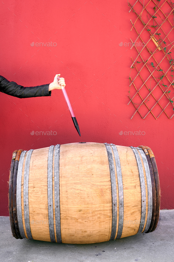 Winemaker getting sample of red wine from barrel Stock Photo by sianstock Winemaker getting sample of red wine from barrel Stock Photo by sianstock