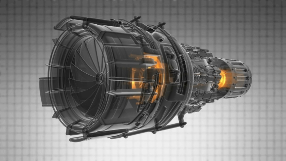 Rotate Jet Engine Turbine, Motion Graphics | VideoHive