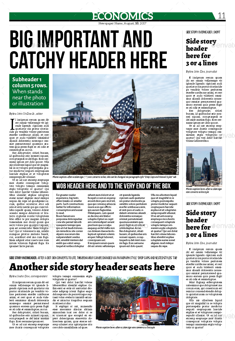 Daily Newspaper, Print Templates | GraphicRiver