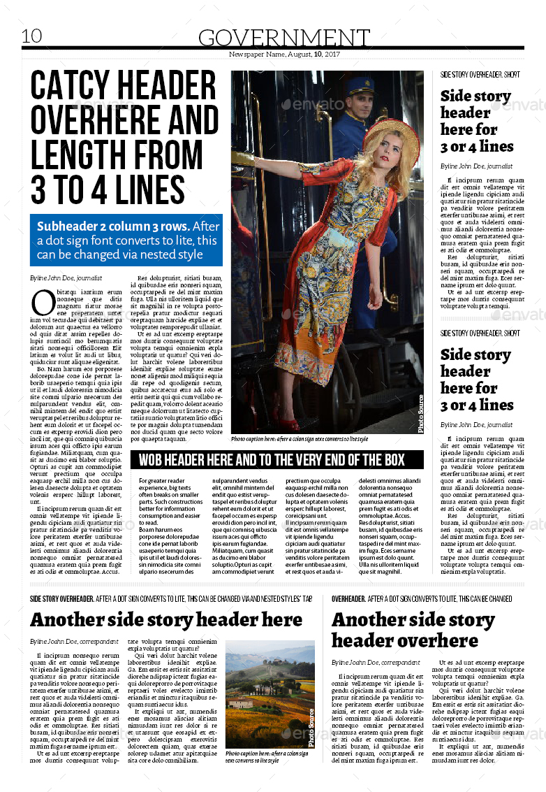 Daily Newspaper, Print Templates | GraphicRiver