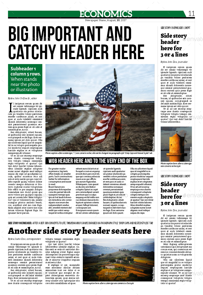 Daily Newspaper, Print Templates | GraphicRiver