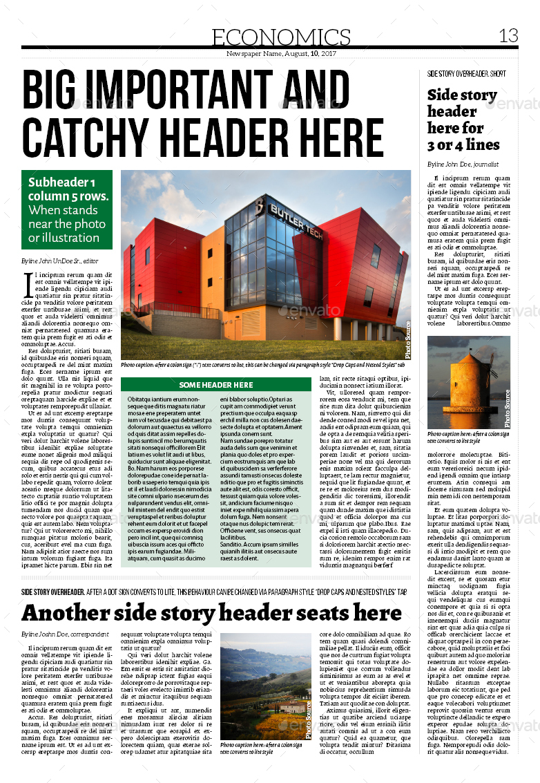 Daily Newspaper, Print Templates | GraphicRiver