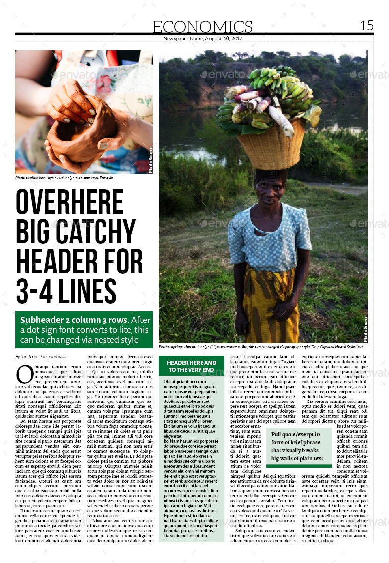 Daily Newspaper, Print Templates | GraphicRiver