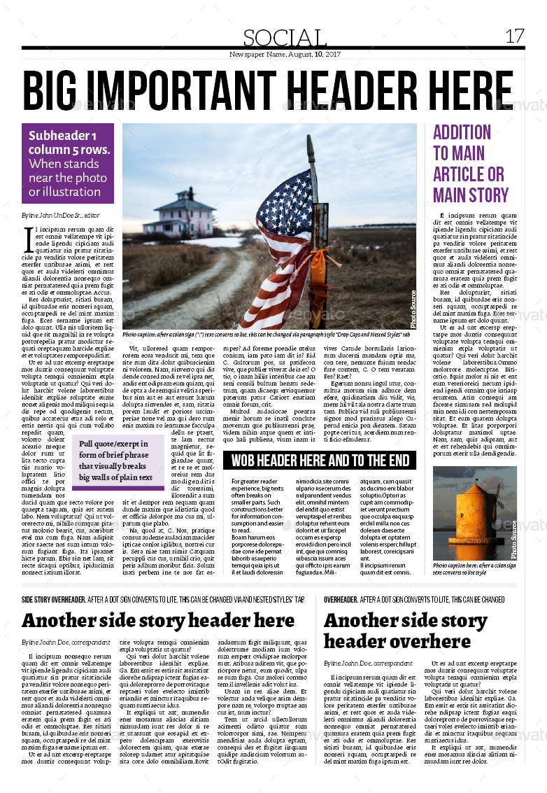 Daily Newspaper, Print Templates | GraphicRiver