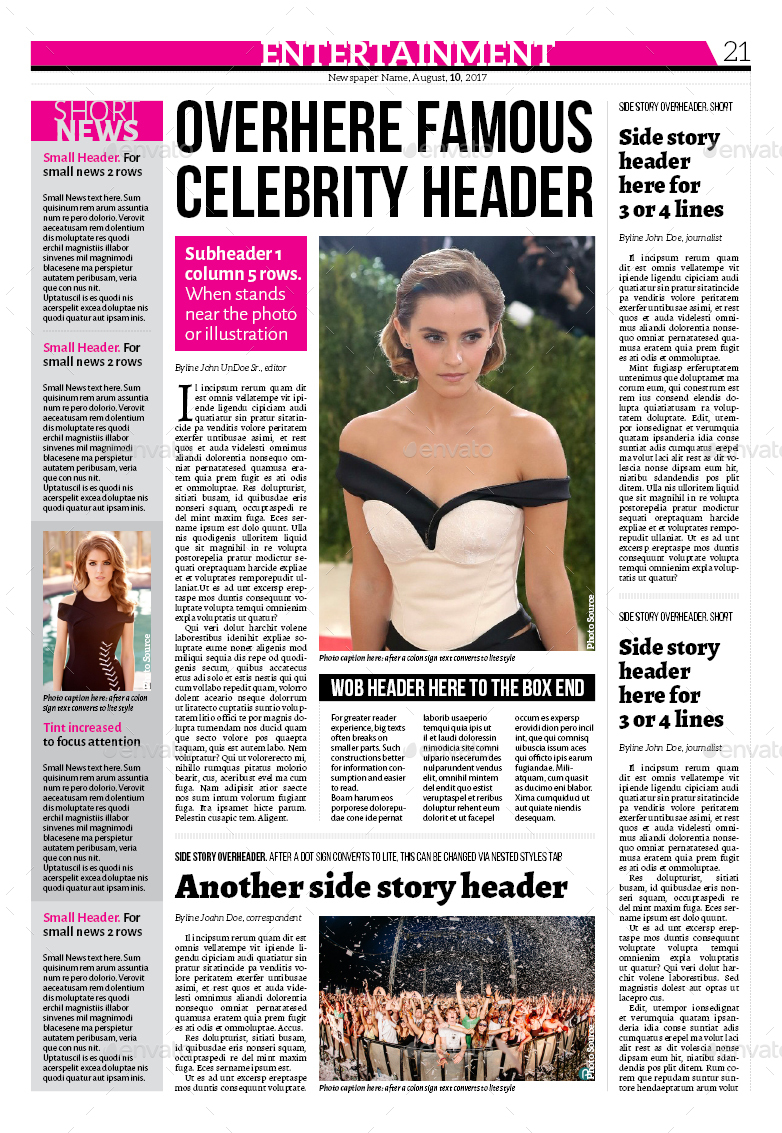 Daily Newspaper, Print Templates | GraphicRiver