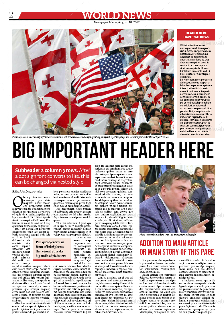 Daily Newspaper, Print Templates | GraphicRiver