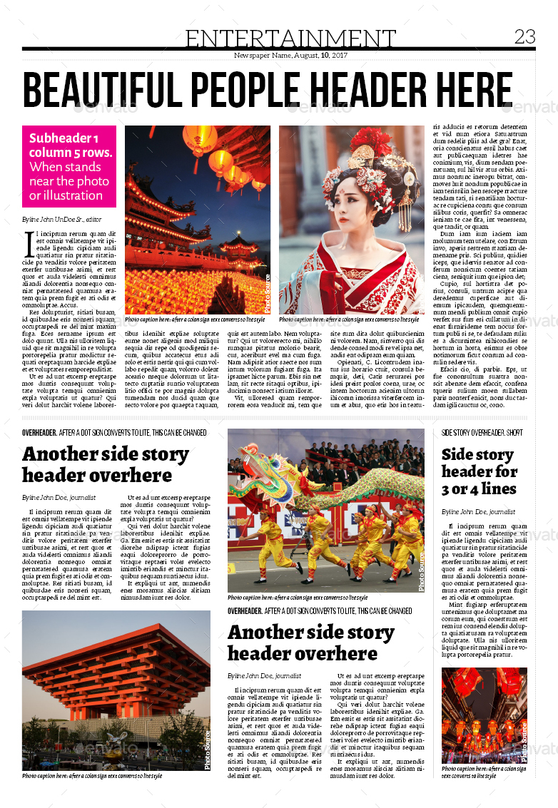 Daily Newspaper, Print Templates | GraphicRiver