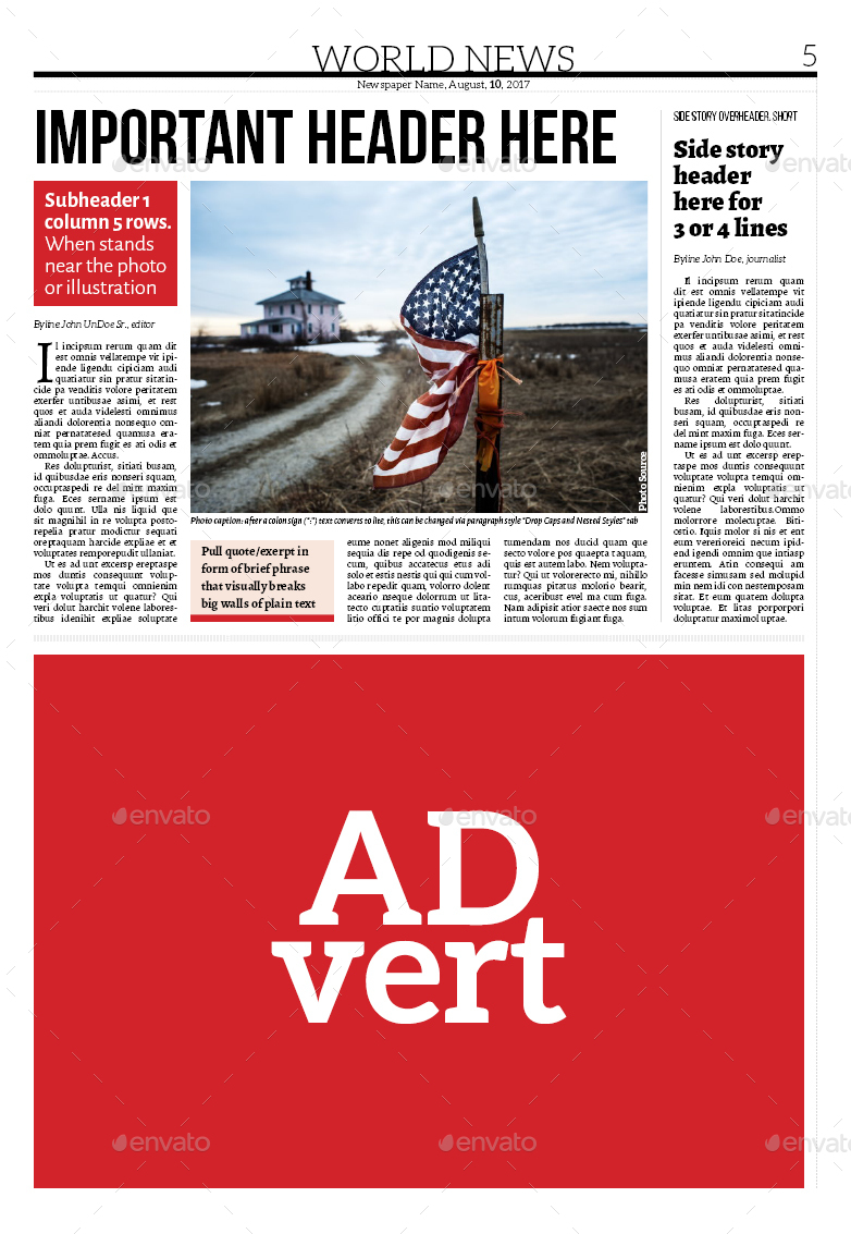 Daily Newspaper, Print Templates | GraphicRiver