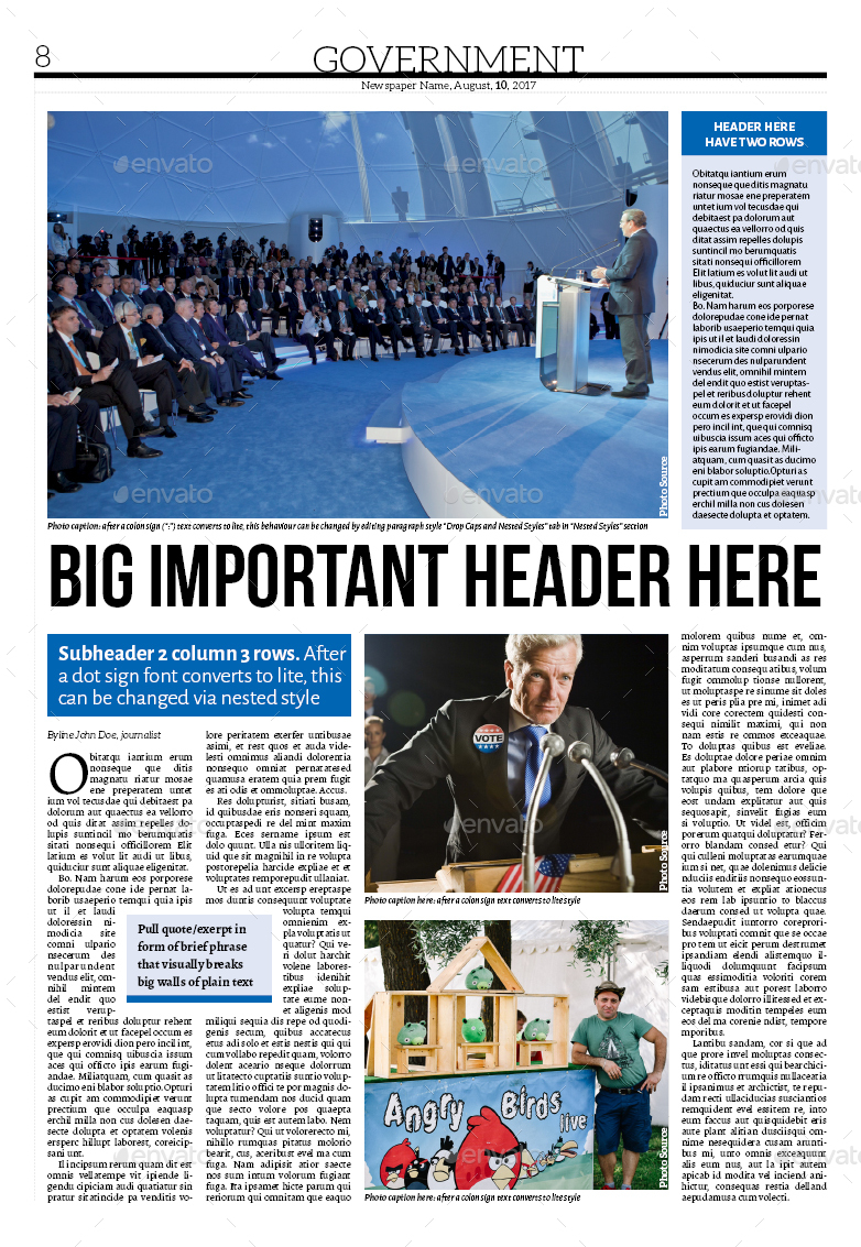 Daily Newspaper, Print Templates | GraphicRiver