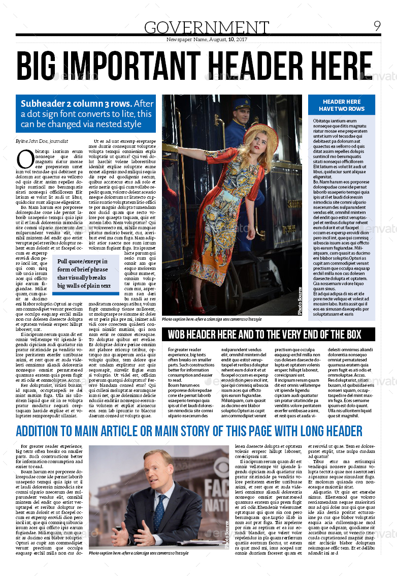 Daily Newspaper, Print Templates | GraphicRiver