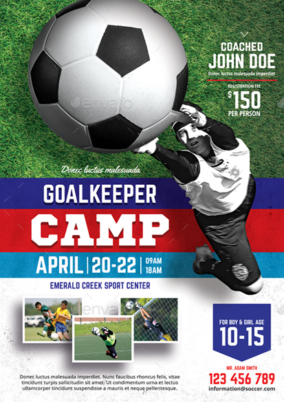 Goalkeeper Camp Flyer, Print Templates | GraphicRiver