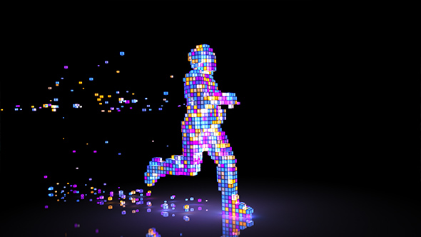 Running Pixel Man, Motion Graphics | VideoHive