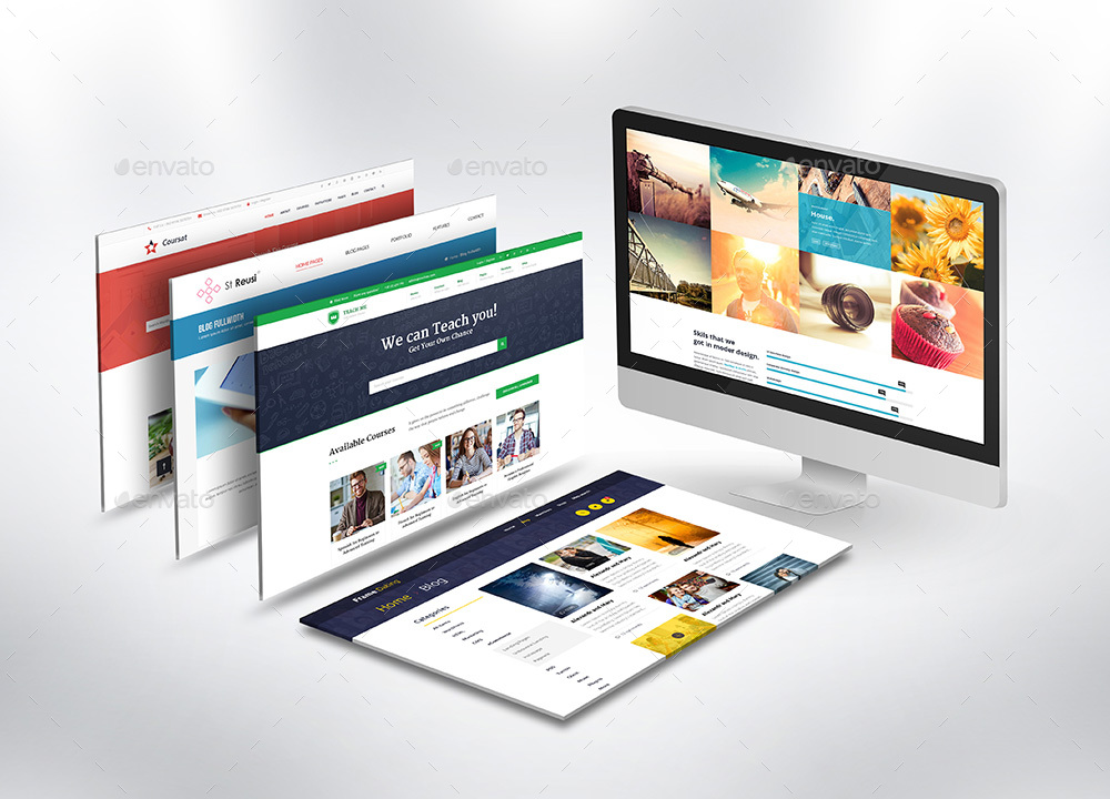Desktop Website Mock-Up V1, Graphics | GraphicRiver