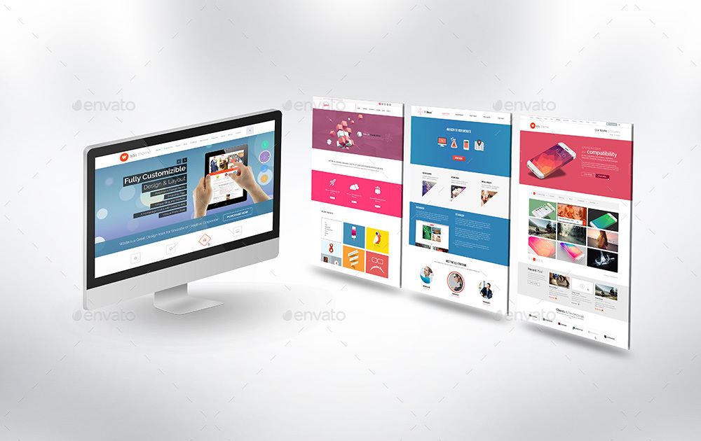 Desktop Website Mock-Up V1, Graphics | GraphicRiver