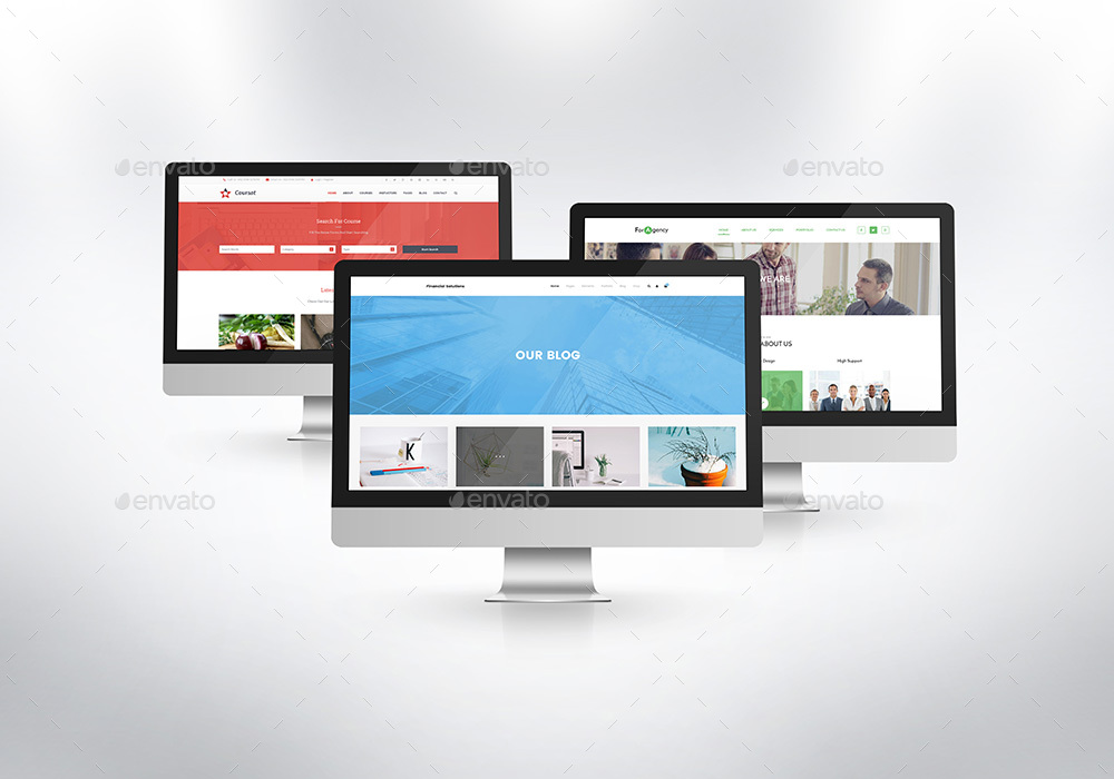 Desktop Website Mock-Up V1, Graphics | GraphicRiver