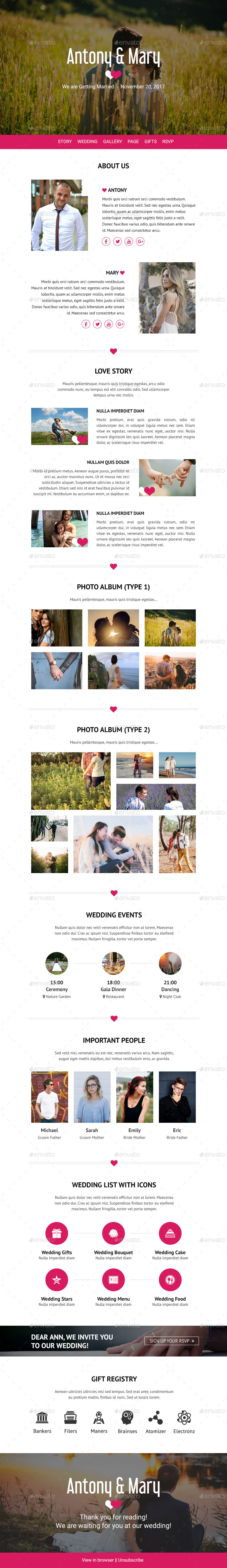 Couple - Wedding E-newsletter Template, Web Elements | GraphicRiver